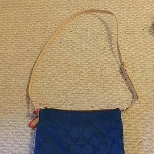 Coach | Bags | Coach Blue Cc Crossbody Handbag | Poshmark